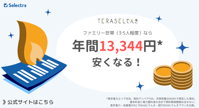 TERASELでんき：評判やメリット・デメリットを詳しく紹介